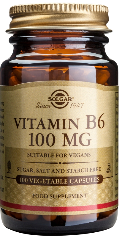 SOLGAR B6 100MG VEGETABLE 100CAP | Pharmacy-shop